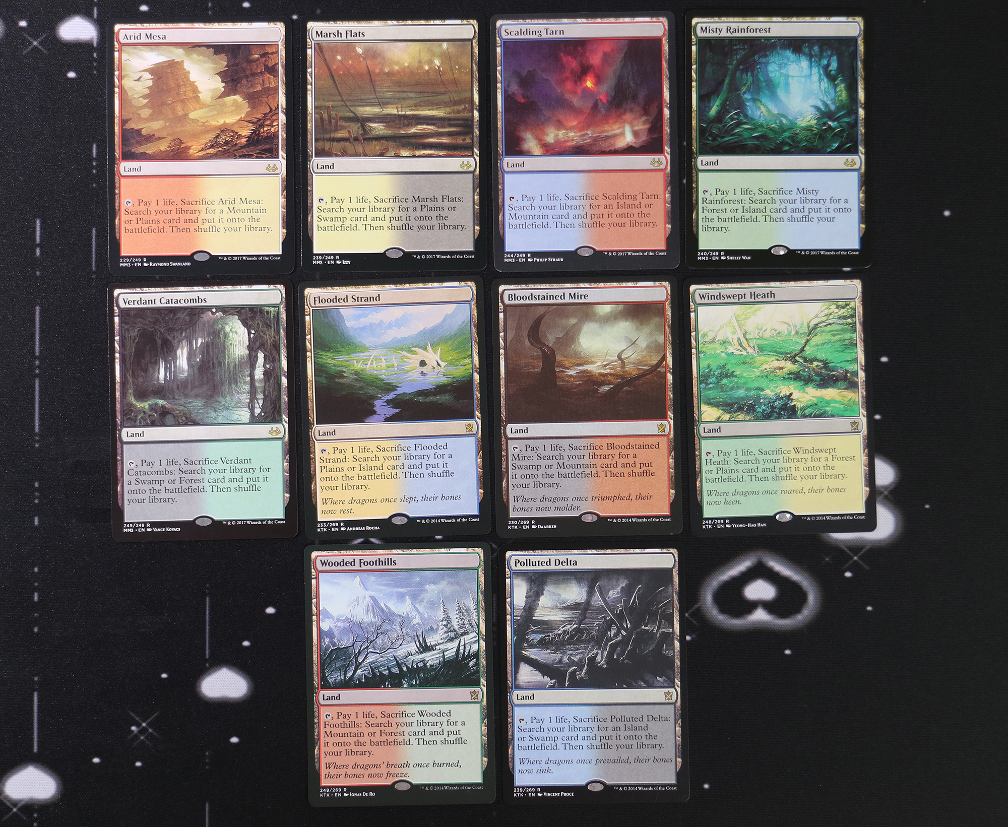 10 pieces per set KTK fetch lands holo bundle – Usea Magic Proxy