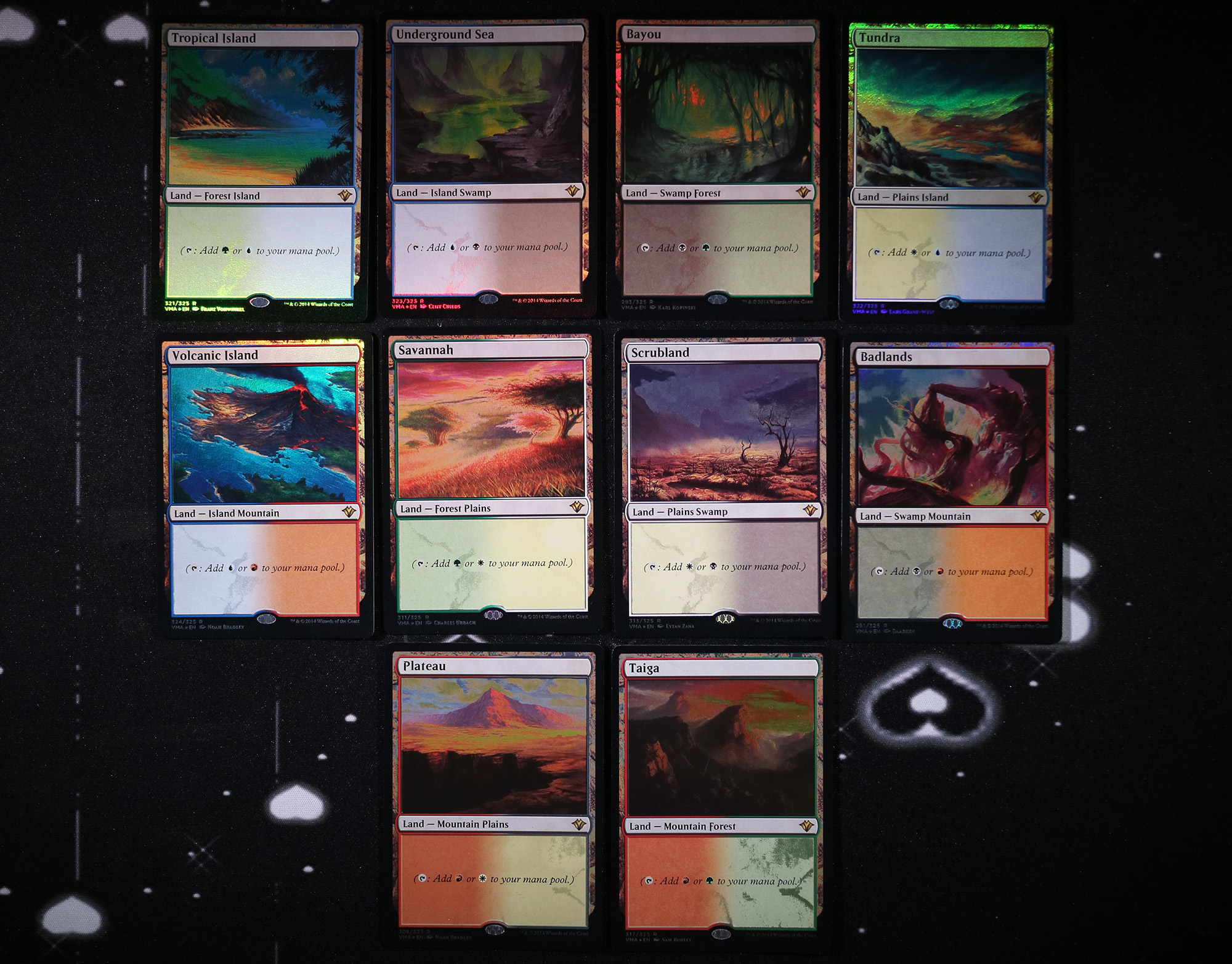 10 pieces per set VMA dual lands foil bundle – Usea Magic Proxy