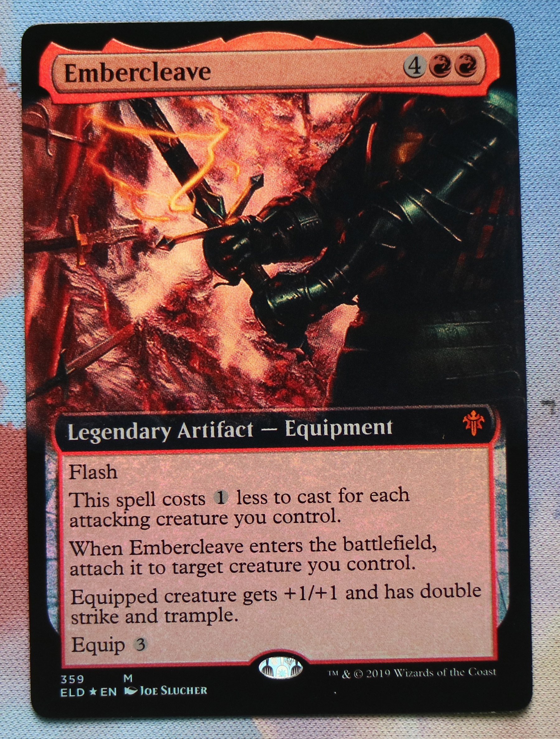 Embercleave (extended art) ELD Throne of Eldraine foil – Usea Magic Proxy