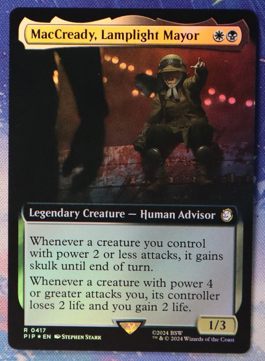 MacCready, Lamplight Mayor #417 PIP foil – Usea Magic Proxy